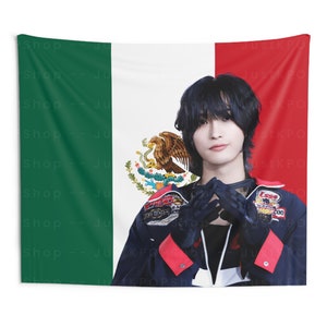 Ateez Seonghwa Visuals Mexican Flag, Ateez Concert Banner, Ateez Kpop ...