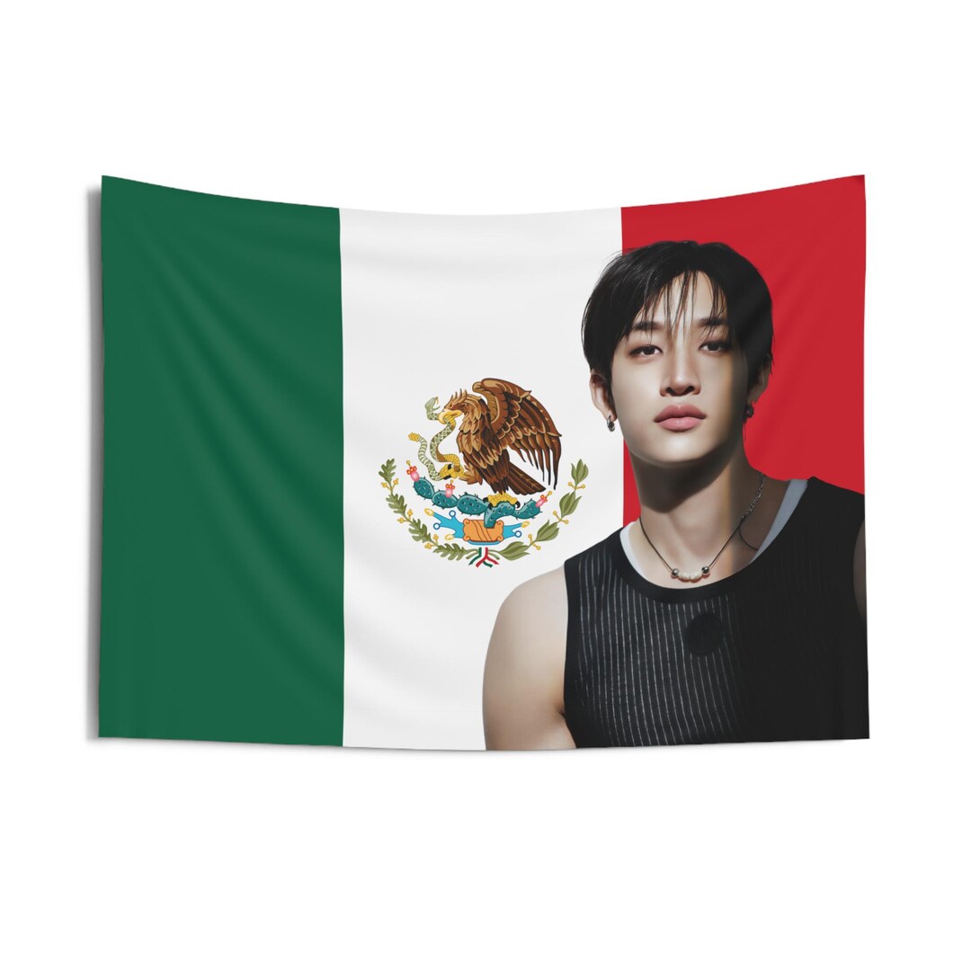 Bang Chan Blank Tank Top Mexican Flag, Stray Kids Concert Banner, SKZ ...