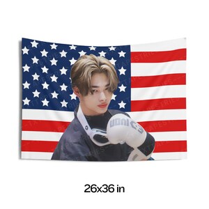 Enhypen Niki Boxer Flag Banner, Niki American Tapestry, Niki Merch ...