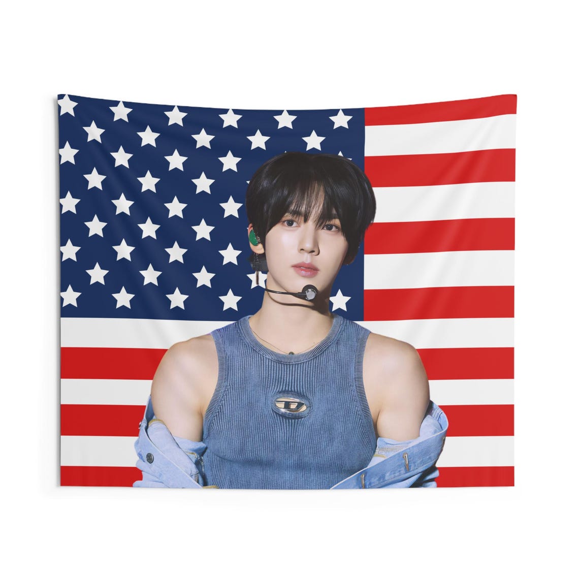ZB1 Yujin Biceps American Flag, Zerobaseone Concert Banner, Zb1 Kpop ...