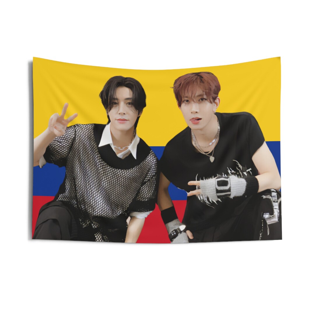 Enha Jake and Heeseung Colombia Flag, Enha Concert Banner, Enha Kpop ...