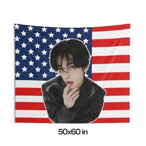 Enhypen Jake Stunning Black Hair Flag Banner, Enhypen Jake American ...