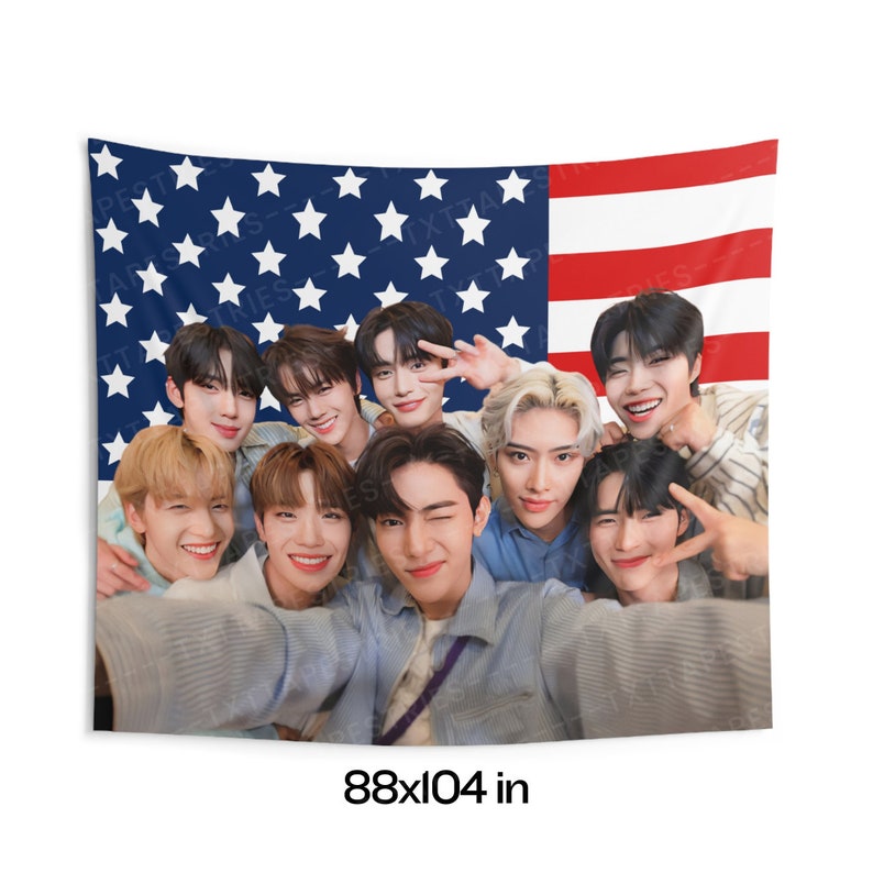 Zerobaseone Groufie Flag Banner, ZB1 Members American Tapestry, Zero ...