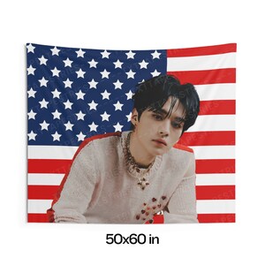 Stray Kids Lee Know Stunning Visuals American Flag, Lee Know American ...