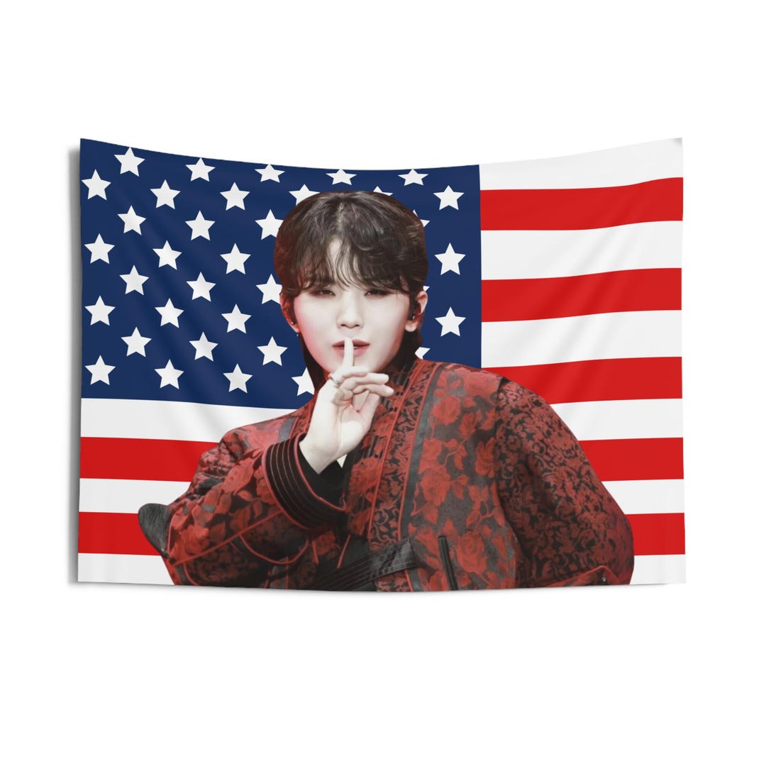 Woozi Super American Flag, Seventeen Concert Banner, SVT Kpop Flag ...