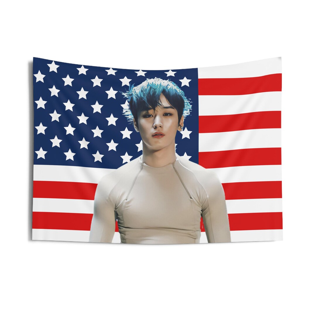 The Boyz Juyeon Insane Look American Flag, the Boyz Concert Banner, the ...