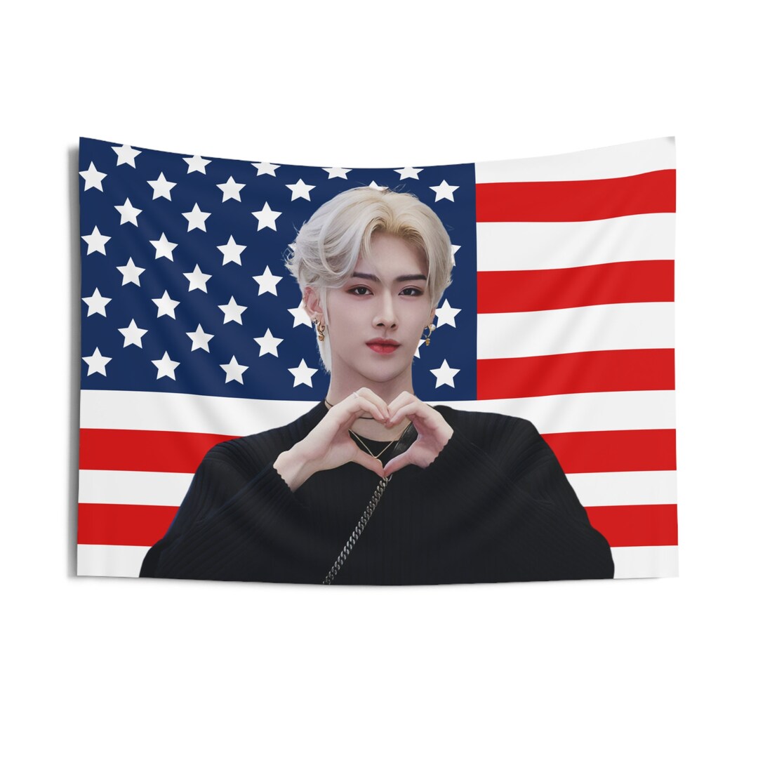 Zerobaseone Ricky Blonde Hair Flag Banner, Ricky American Tapestry, ZB1 ...