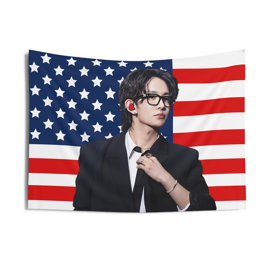 Heeseung Facecard American Flag, Heeseung Concert Banner, Heeseung Kpop ...