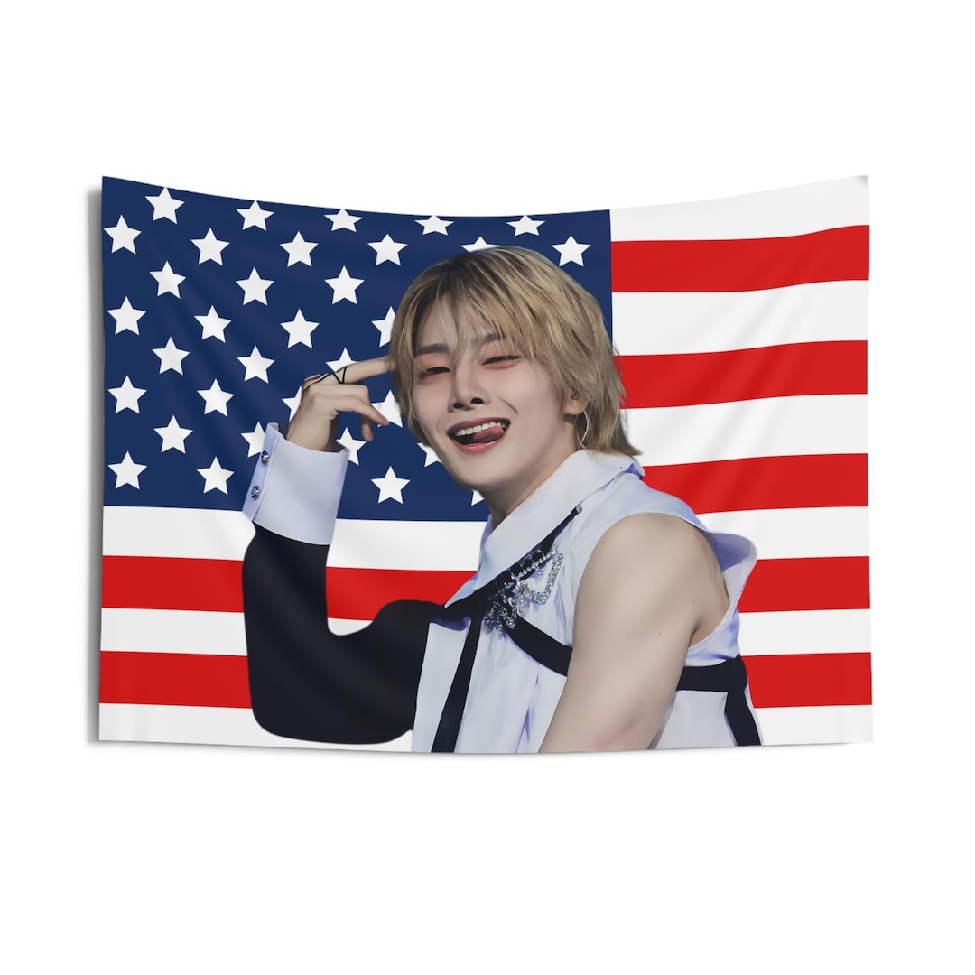 Skz IN Captivating Charm American Flag, Stray Kids Concert Banner, SKZ ...