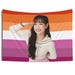 Loona Chuu Salute Flag Banner, Chuu Hot Pink American Flag Tapestry ...