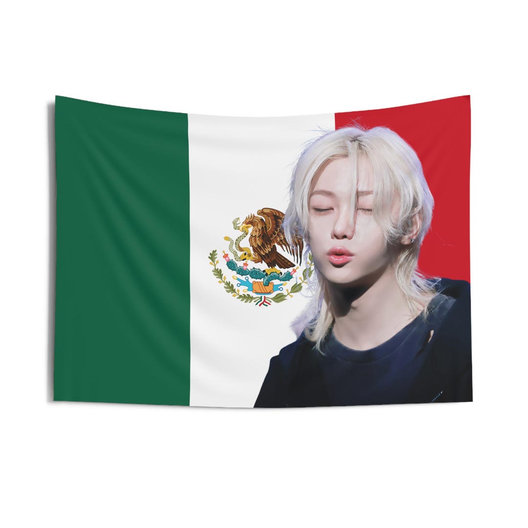 Skz Felix Kiss Mexican Flag, Stray Kids Concert Banner, SKZ Kpop Banner ...