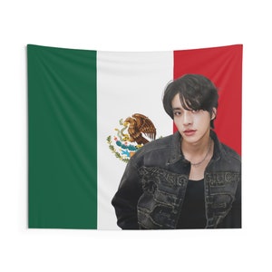 Enha Jake in Black Denim Mexico Flag, Enha Concert Banner, Enha Kpop ...
