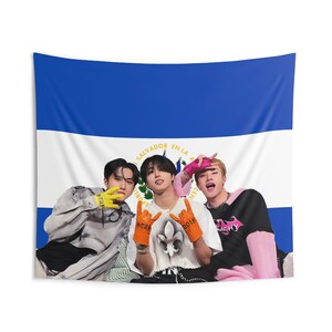Changbin Han Bang Chan 3racha El Salvador Flag, Stray Kids Concert ...