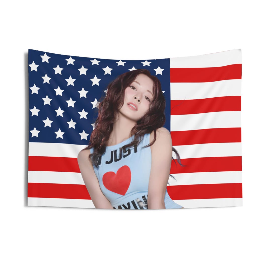 Twice Tzuyu Visuals American Flag, Twice Concert Banner, Twice Kpop ...