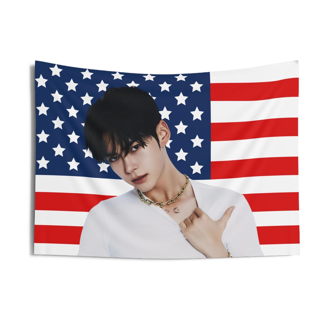 Hanbin Tattoo American Flag, Zerobaseone Hanbin American Tapestry ...