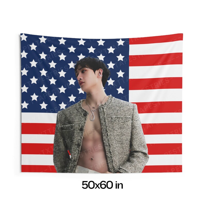Stray Kids Bang Chan Photoshoot Flag Banner, Bang Chan American ...