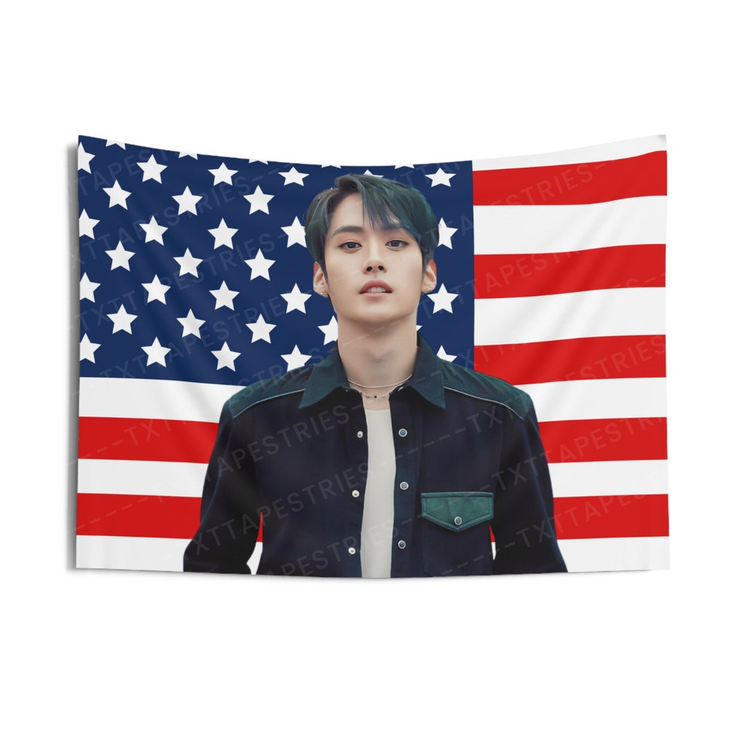 Stray Kids Lee Know Photoshoot Flag Banner, Lee Know American Tapestry ...