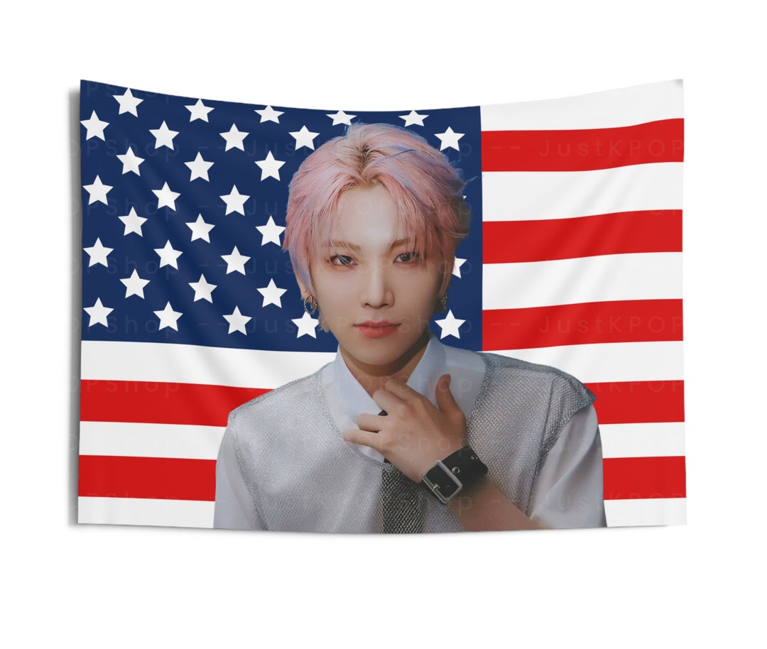 Andteam Yuma Pink Hair American Flag, &team Yuma American Tapestry ...