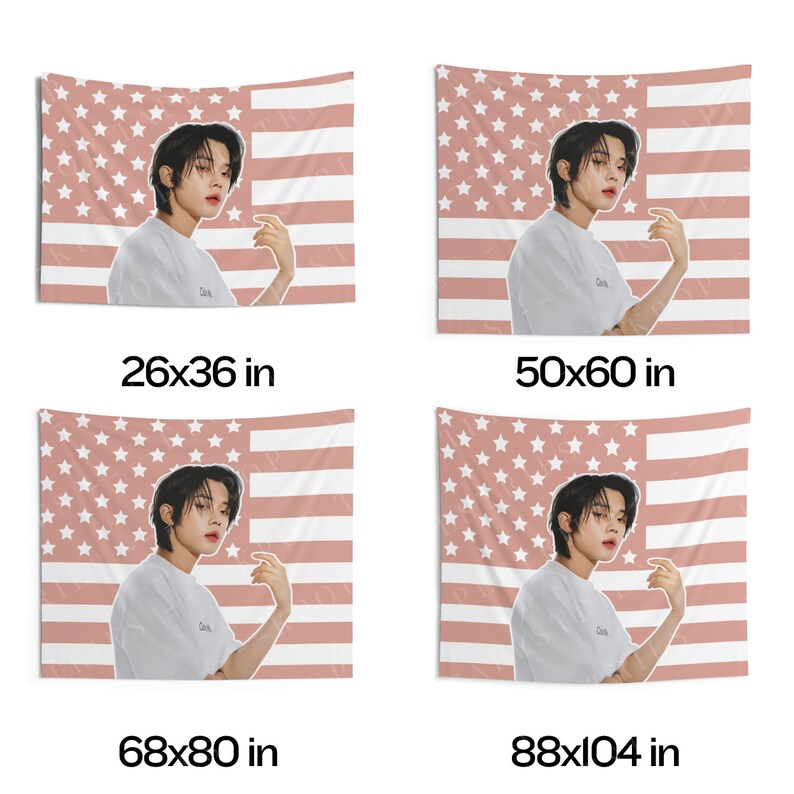 Txt Yeonjun Flag Banner Yeonjun American Flag Tapestry - Etsy