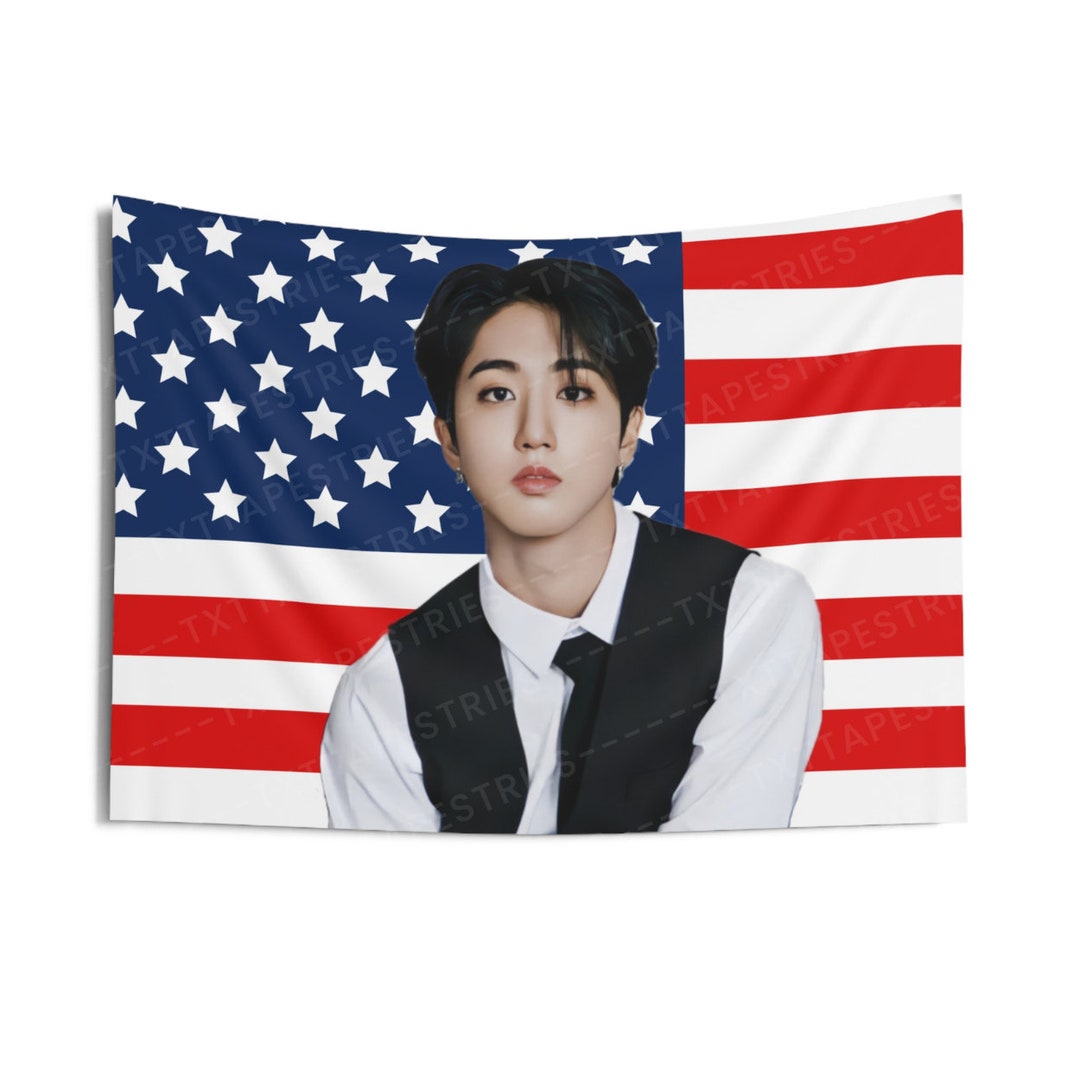 Stray Kids Han Photoshoot Flag Banner, Han Jisung American Tapestry ...