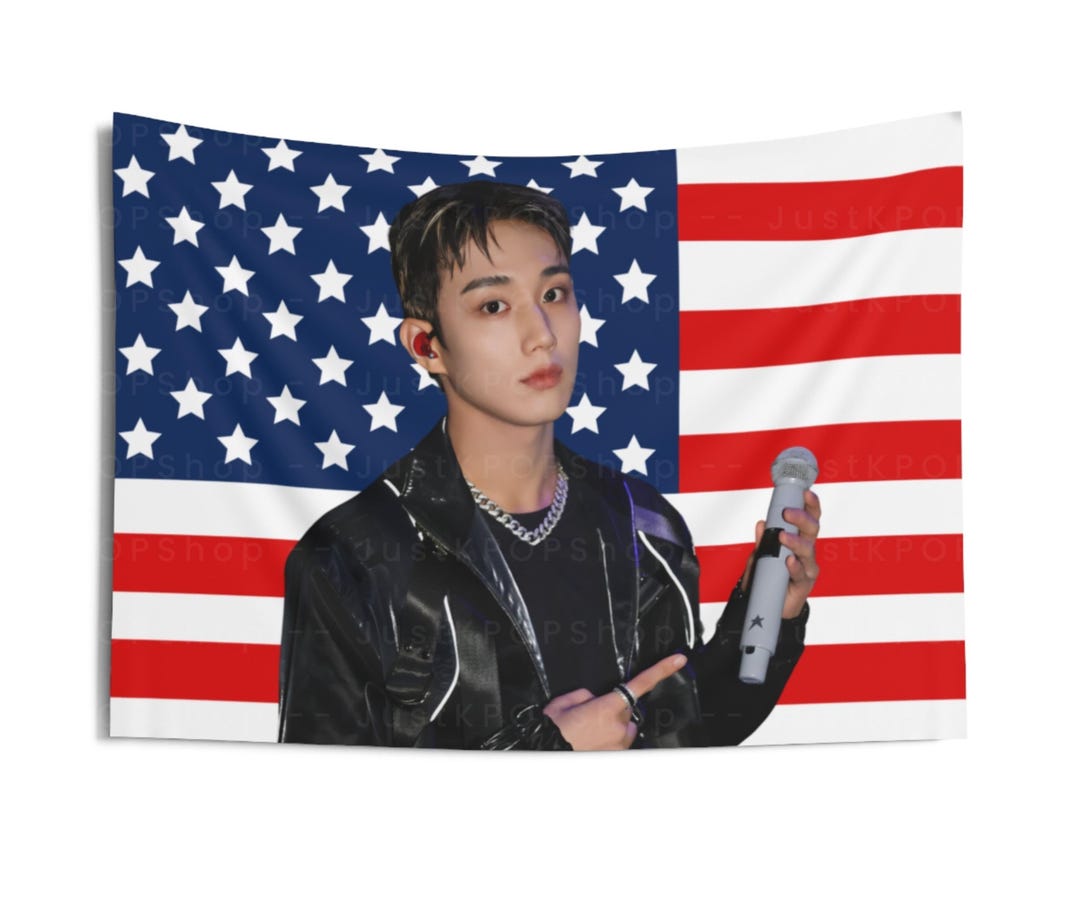P1harmony Intak Leather Outfit American Flag, Intak American Tapestry ...
