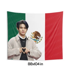 Enhypen Heeseung Finger Heart Flag Banner, Heeseung Mexican Tapestry ...