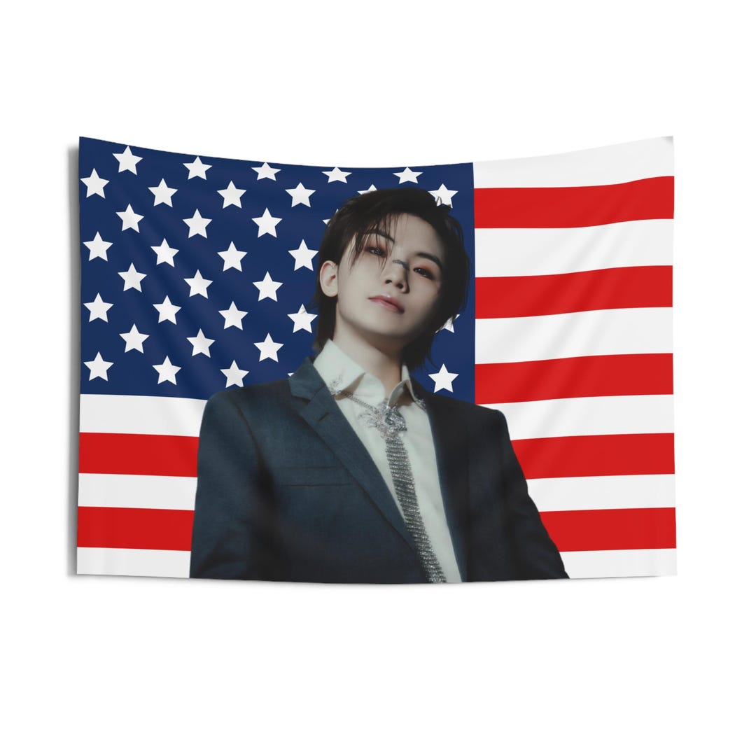 Woozi Japan 4th Single American Flag, Seventeen Concert Banner ...