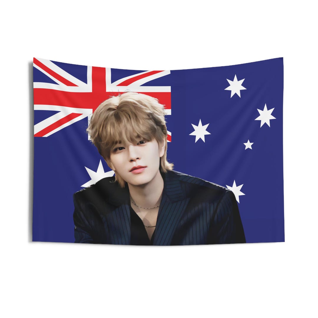 Seungmin Visuals Australian Flag, Stray Kids Concert Banner, SKZ Kpop ...