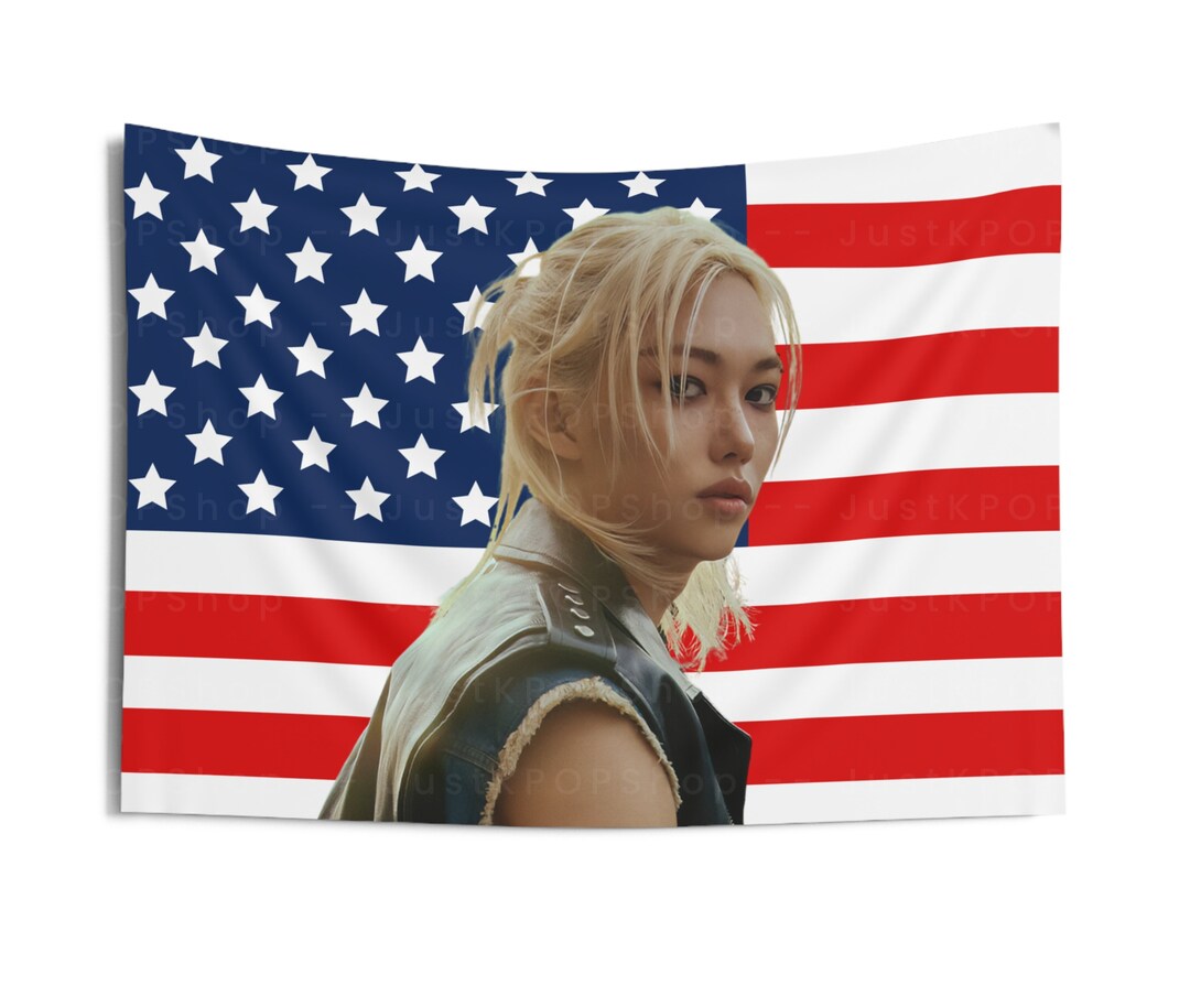 SKZ Felix Ate Concept Photo American Flag, Stray Kids Felix ATE ...