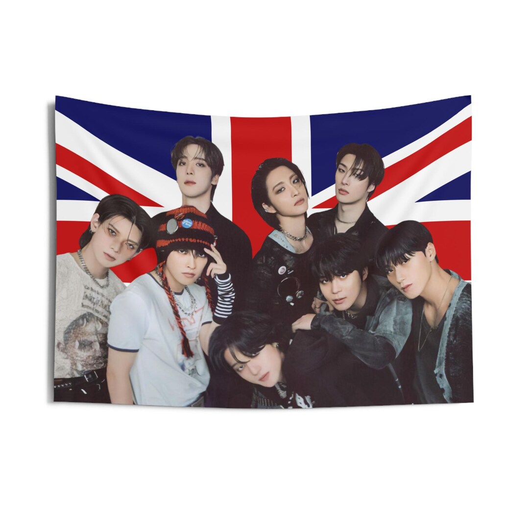 Ateez Members Towards the Light UK Flag, Ateez Concert Banner, Ateez ...
