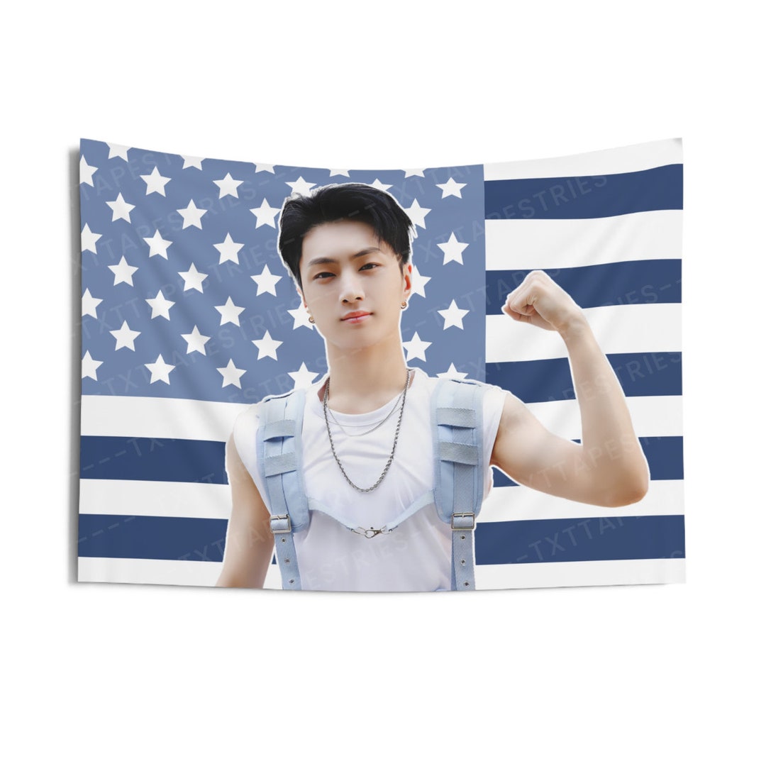 Enhypen Jay Denim Photoshoot American Flag, Enhypen Jay American ...