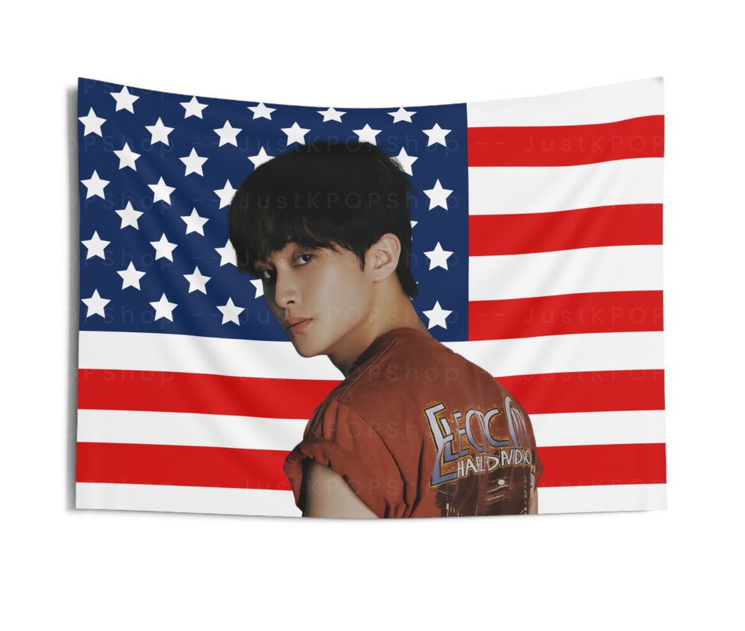 Nct Mark Lee Side Profile American Flag, Nct Concert Banner, Nct Kpop ...