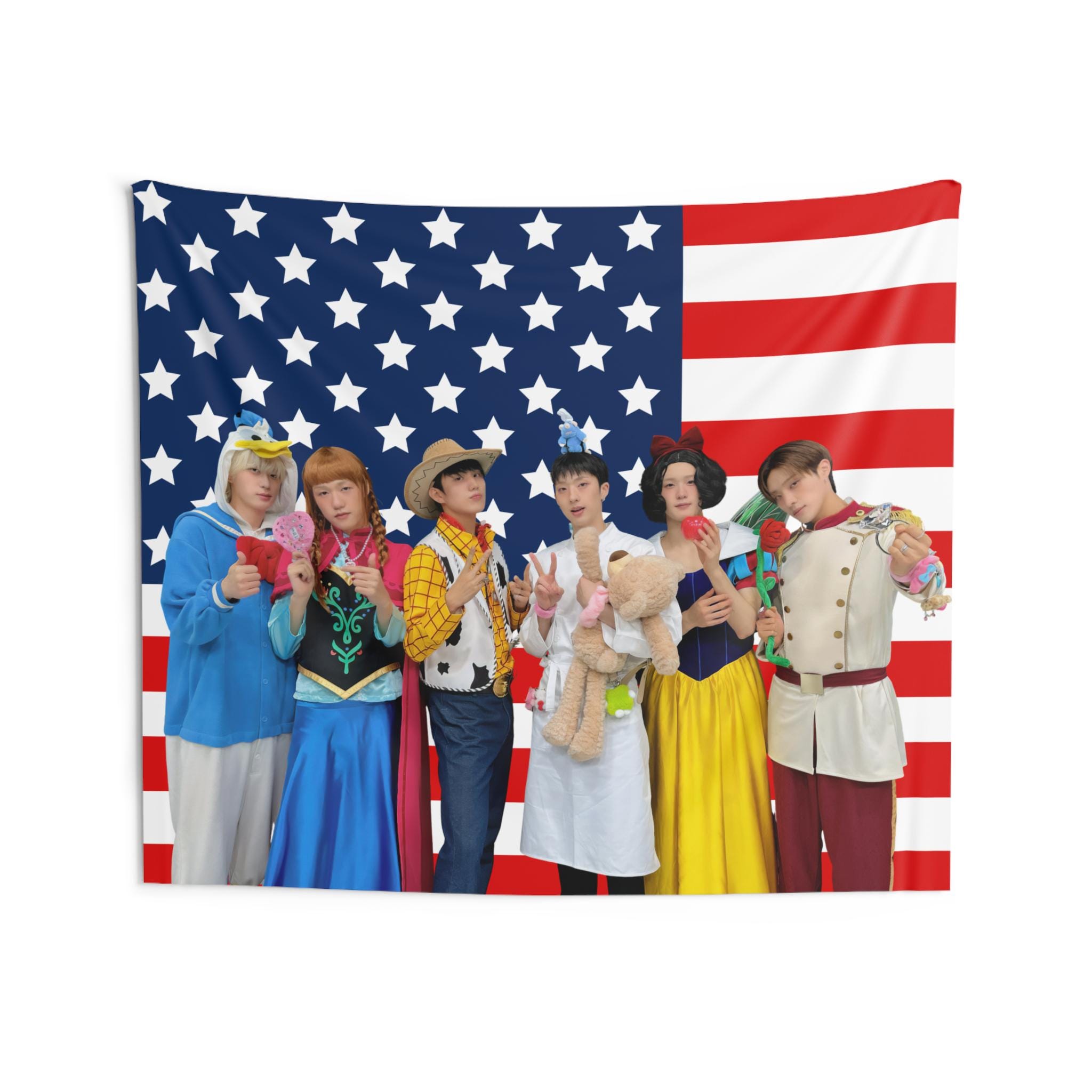 P1harmony Members Cute Customs American Flag, P1harmony Concert Banner ...