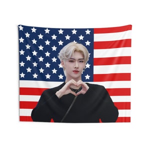 Zerobaseone Ricky Blonde Hair Flag Banner, Ricky American Tapestry, ZB1 ...