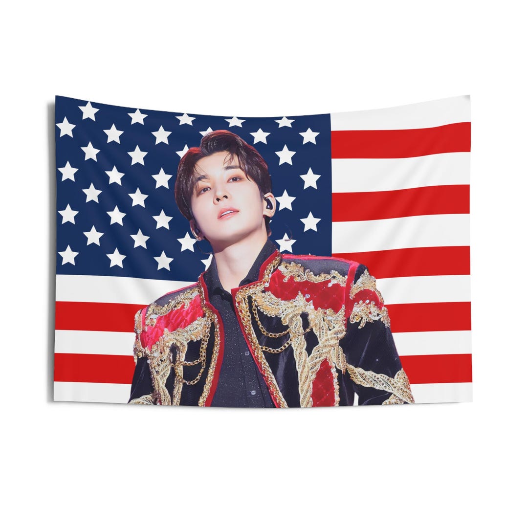 Wonwoo Prince Costume American Flag, Seventeen Concert Banner ...