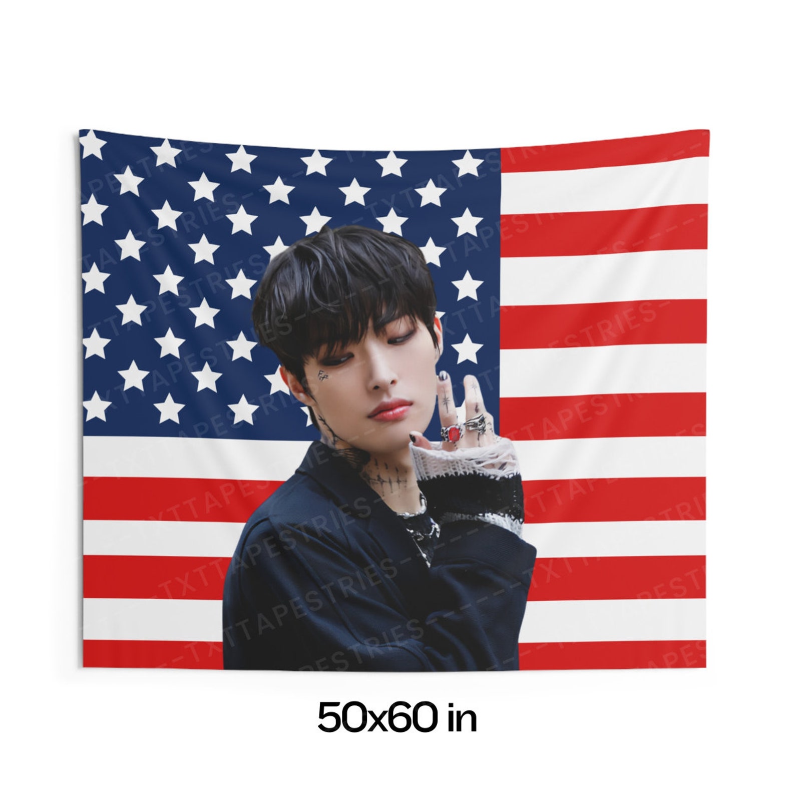 Ateez Mingi Stunning Flag Banner, Ateez Concert Banner, Ateez Kpop Flag ...
