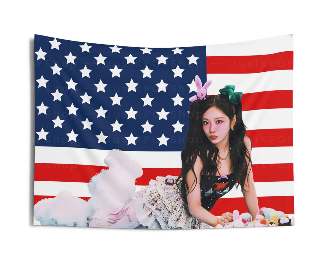 Aespa Ningning Photoshoot American Flag, Ning Ning American Tapestry ...
