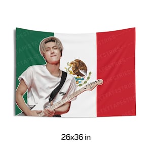 Enhypen Jay Rockstar Photo Flag Banner, Jay Mexican Flag Tapestry, Jay ...
