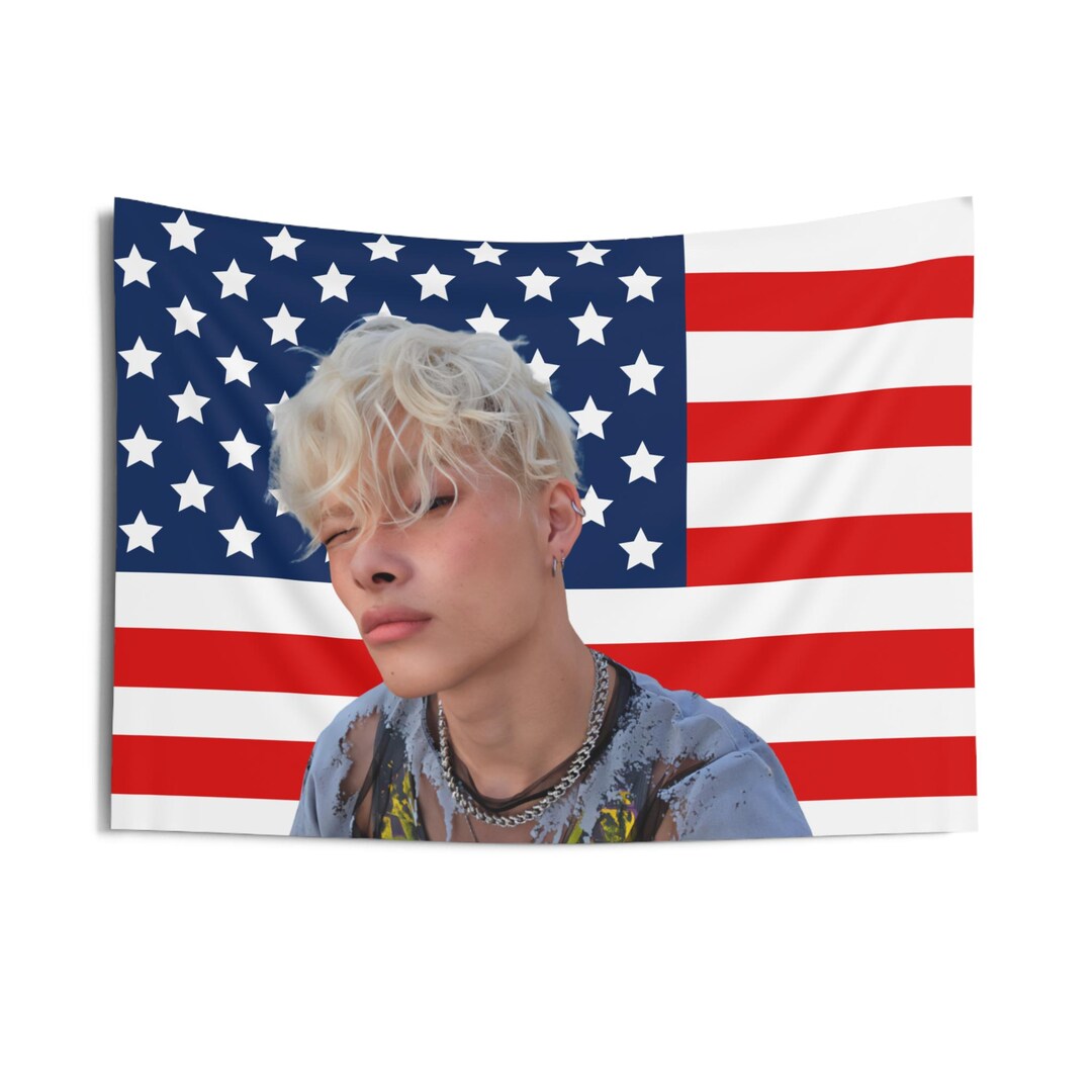 Enha Niki Jawline American Flag, Enha Concert Banner, Enha Kpop Flag ...