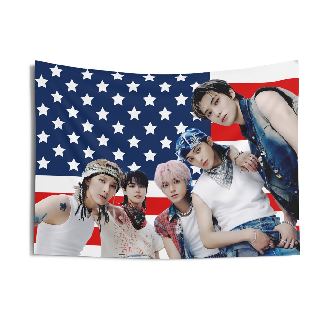 Nct Members Concept Photo Flag Banner, Nct Members American Tapestry ...