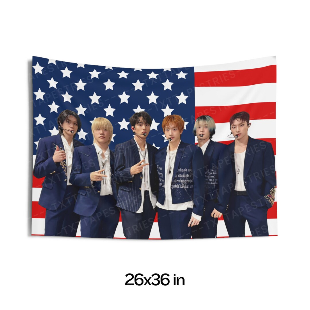 P1harmony Members Group Photo Flag Banner, P1harmony Members American ...