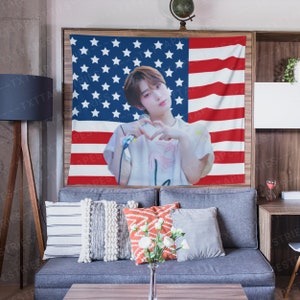 Sunoo and His Angelic Face American Flag, Enha Concert Banner, Enha ...