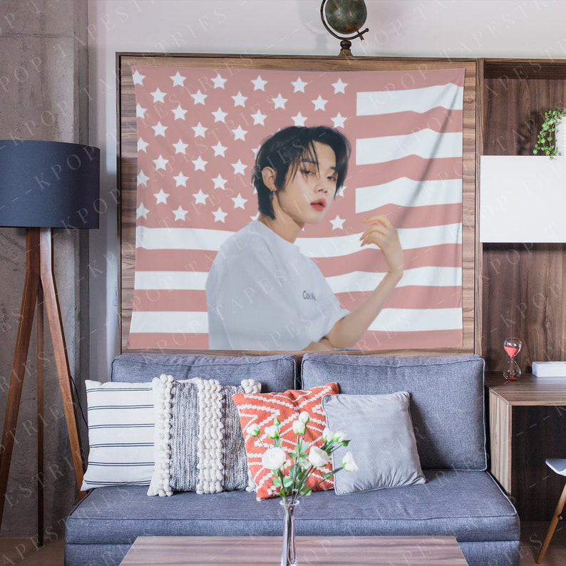 Txt Yeonjun Flag Banner Yeonjun American Flag Tapestry - Etsy