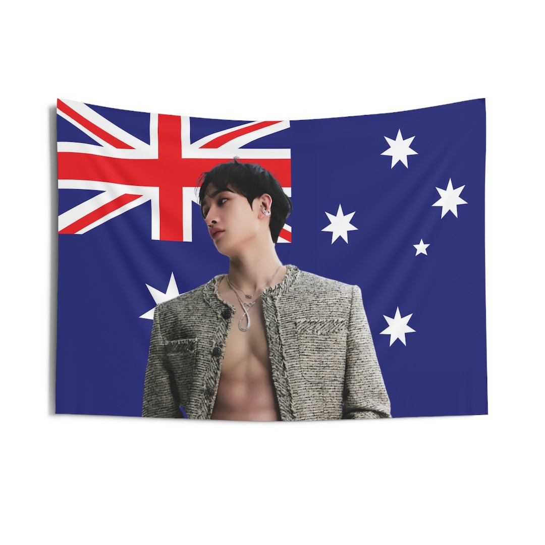 Stray Kids Bang Chan Photoshoot Flag Banner, Bang Chan Australian ...