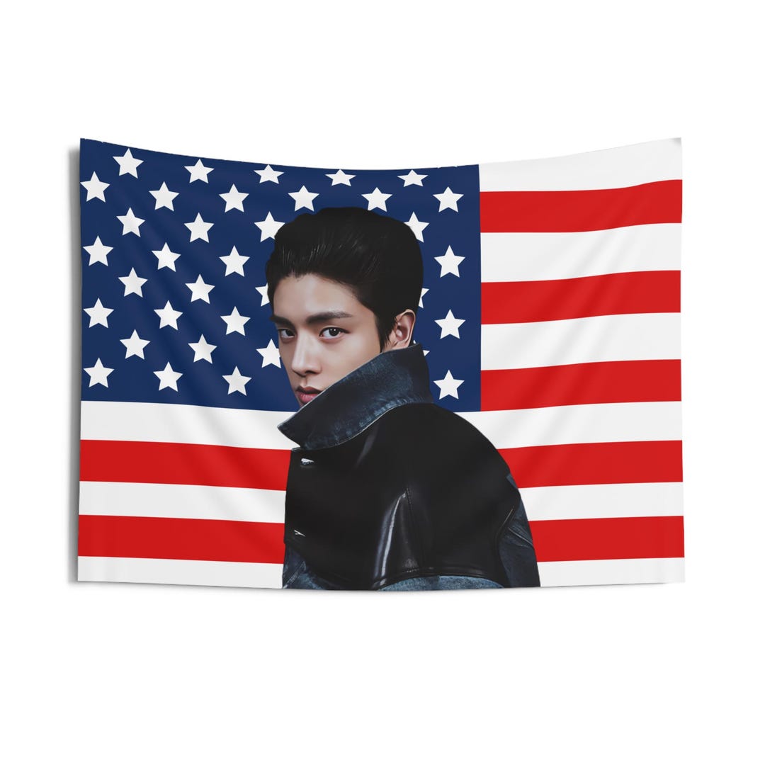 Enha Jake Photoshoot American Flag, Enha Concert Banner, Enha Kpop Flag ...
