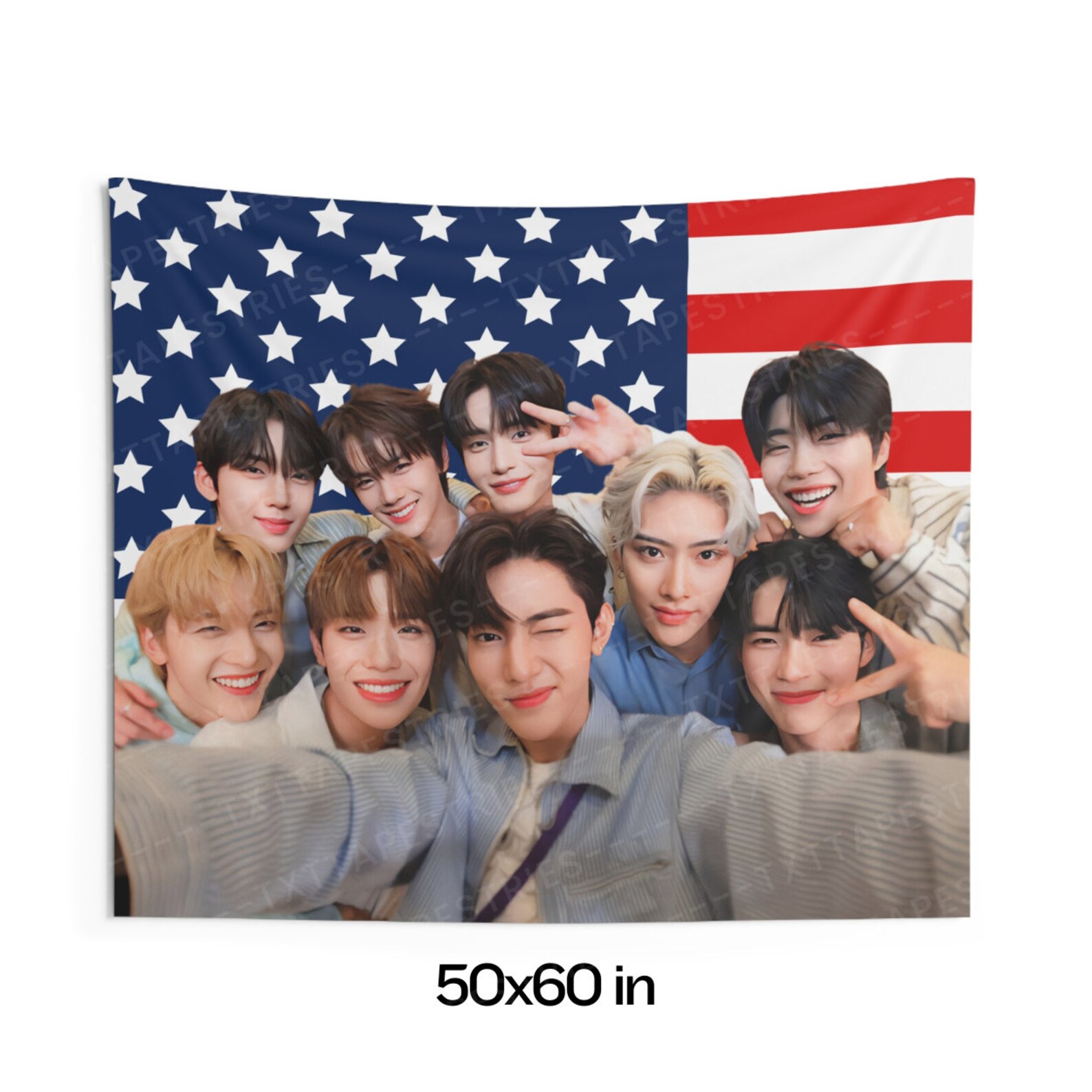 Zerobaseone Groufie Flag Banner, ZB1 Members American Tapestry, Zero ...