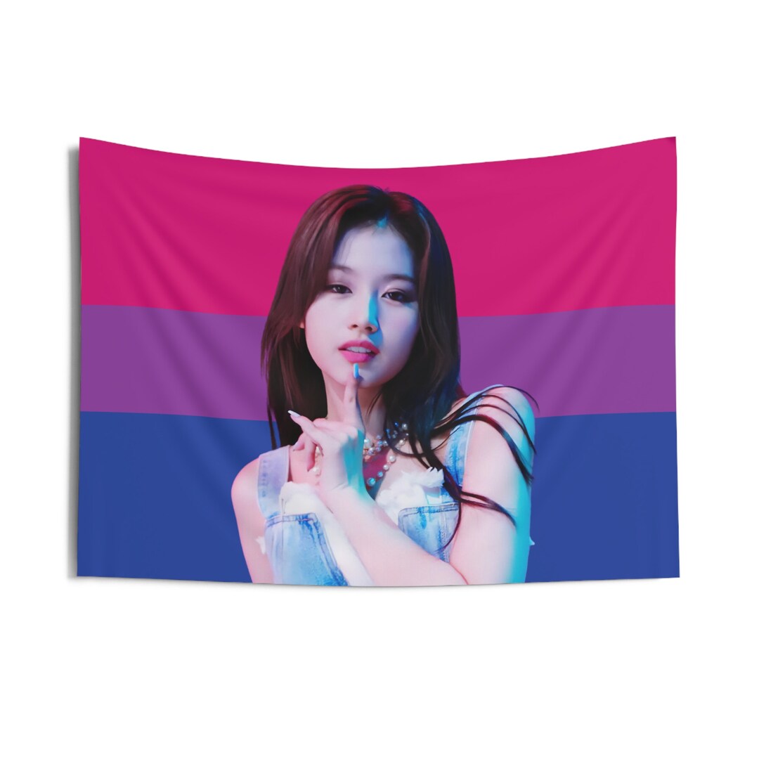 Twice Sana Stunning Visuals Photo Flag Banner, Sana Bisexual Tapestry ...