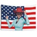 Loona Chuu Salute Flag Banner, Chuu Hot Pink American Flag Tapestry ...