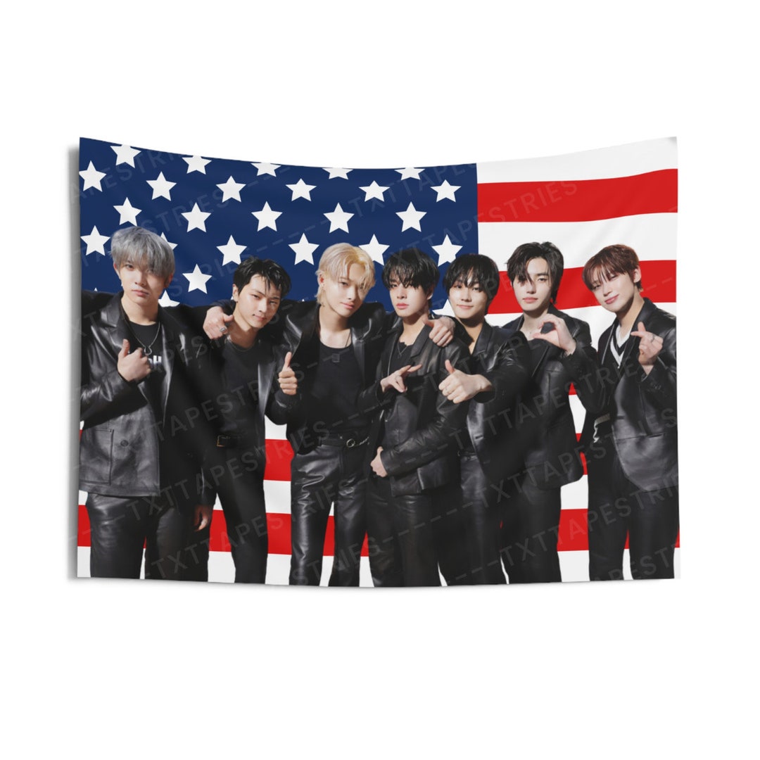 Enhypen Group Photo Flag Banner, Enhypen American Tapestry, Enhypen ...