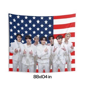Enhypen Group Photo Flag Banner, Enhypen American Tapestry, Enhypen ...